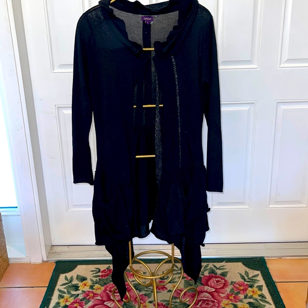 Lulumari Avant Gard Asymmetric Long Sweater - Gem